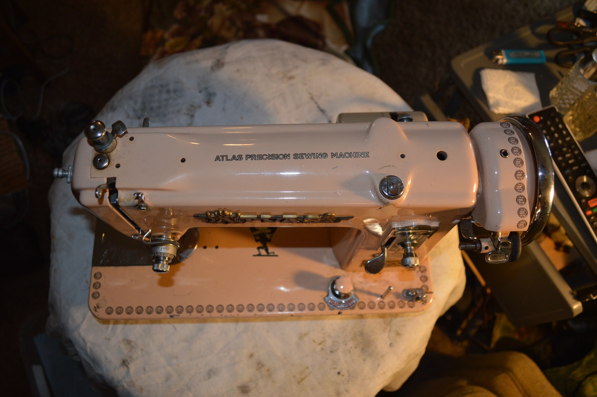Restoration of a “Pink” Atlas Precision Sewing Machine – Professionally ...