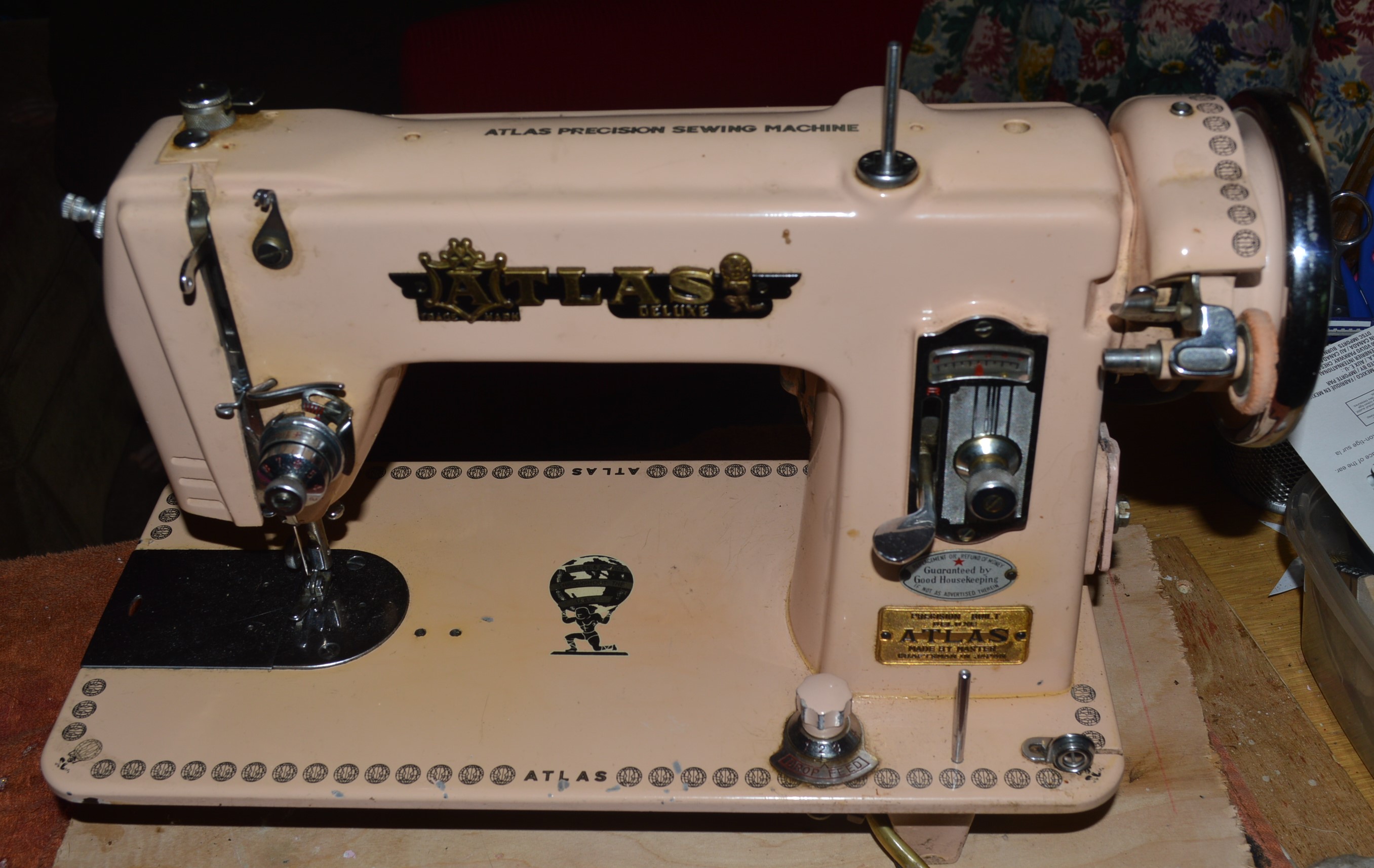 Restoration of a 1950’s-60’s Pink Atlas Precision Sewing Machine ...
